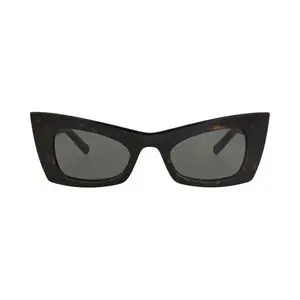 Saint Laurent Cat Eye-frame Bio Injection Sunglasses 'havana/grey - Brown