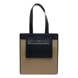 Burberry Canvas Combination Tote Bag