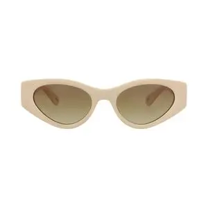 Chloé Cat Eye-frame Recycled Acetate Sunglasses 'ivory/brown - Cream