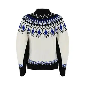 Alexander McQueen Fair Isle Knit Sweater 'ivory/blue - Cream