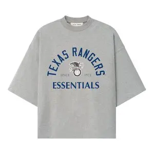 Fear Of God Rangers American League Merch Tee 'concrete Heather - Grey