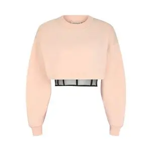 Alexander McQueen Hybrid Bustier Sweatshirt 'tea Rose