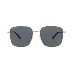 Gucci Square-frame Metal Sunglasses /grey - Gold