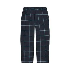 Supreme Windowpane Wool Trouser - Blue