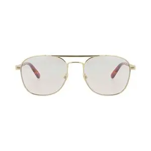 Gucci Aviator-frame Metal Sunglasses /havana/transparent - Gold