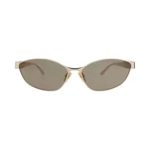 Balenciaga Cat Eye-frame Metal Sunglasses /brown - Gold