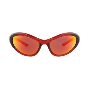Balenciaga Shield-frame Bio-injection Sunglasses - Red