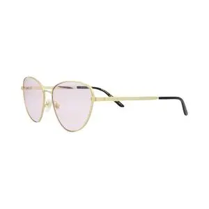 Gucci Cat Eye-frame Metal Sunglasses /pink - Gold