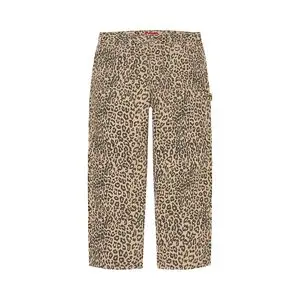 Supreme Moleskin Double Knee Painter Pant 'leopard - Tan
