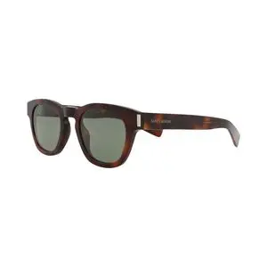 Saint Laurent Round-frame Recycled Acetate Sunglasses 'havana/green - Brown