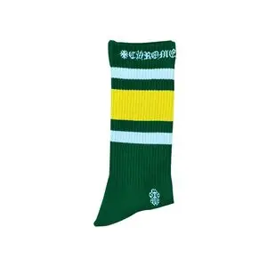 Chrome Hearts Striped Crew Socks - Yellow