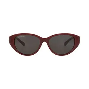 Balenciaga Round-frame Acetate Sunglasses 'burgundy/grey