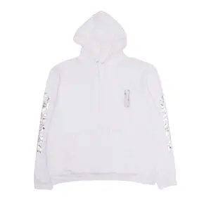 Chrome Hearts Metallic Print Vertical Logo Hoodie - White