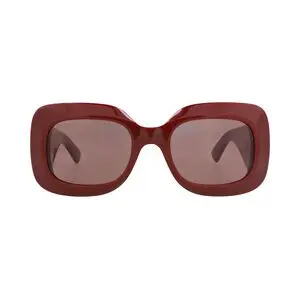 Gucci Square-frame Recycled Acetate Sunglasses 'burgundy/brown - Red