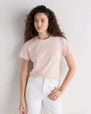 Quince 100% Pima Cotton Luxe Touch Slim Fit T-shirt - Shell Pink
