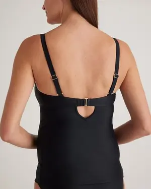 Quince Maternity Two-piece Tankini Swimsuit - Black