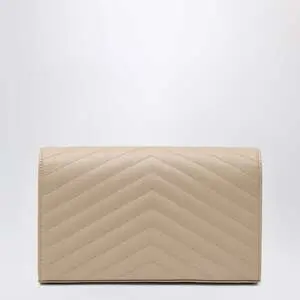 Saint Laurent Cassandre Chain Pouch In Dark