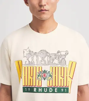 Rhude Cotton Trofeo Print T-shirt