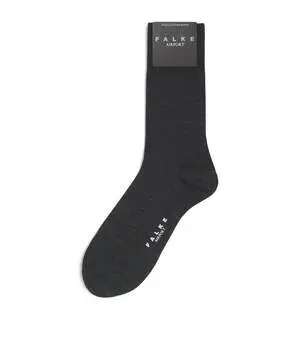 Falke Virgin Wool-blend Airport Socks - Grey