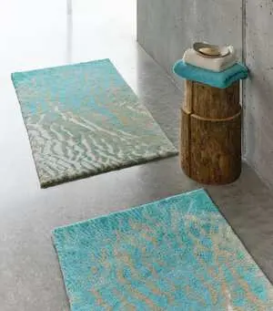 ABYSS & HABIDECOR Egyptian Cotton Beach Bath Rug - Turquoise
