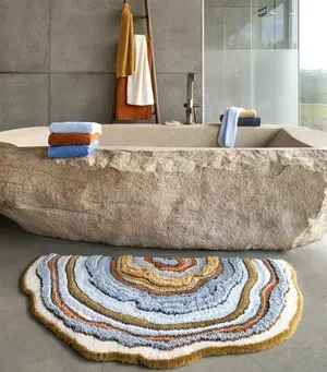 ABYSS & HABIDECOR Celora Bath Rug - Blue