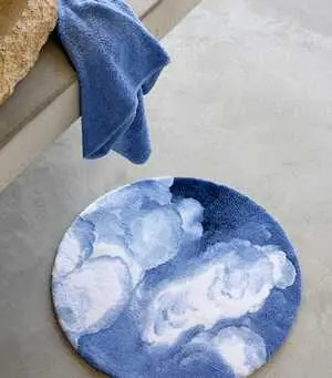 ABYSS & HABIDECOR Egyptian Cotton Walker Bath Rug - Blue