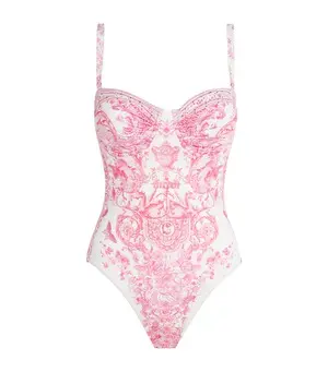 Camilla Crystal-embellished Underwired One Piece Swimsuit - Pink