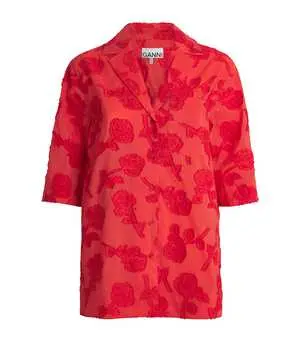 GANNI Floral Oversized Shirt