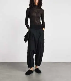 Issey Miyake Wide Leg Cargo Pants