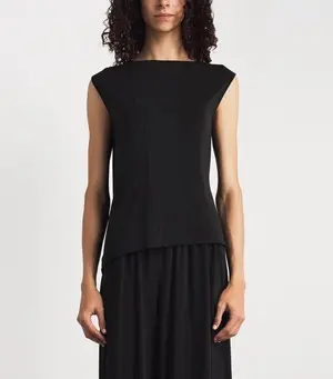Issey Miyake Drape Jersey Sleeveless Blouse