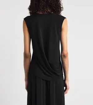 Issey Miyake Drape Jersey Sleeveless Blouse