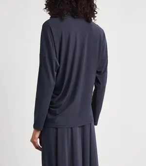 Issey Miyake Drape Jersey Long Sleeve Top