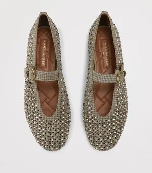 Kurt Geiger Suede Embellished Ballet Flats