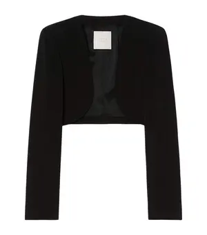 Marina Rinaldi Cropped Bolero Jacket - Black