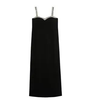 Marina Rinaldi Crystal-embellished Maxi Dress