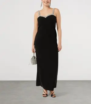Marina Rinaldi Crystal-embellished Maxi Dress