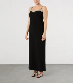 Marina Rinaldi Crystal-embellished Maxi Dress