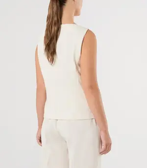 Marina Rinaldi Scoop-neck Waistcoat Top