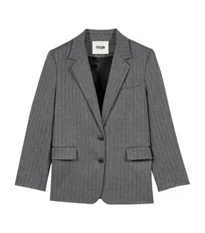 Maje Striped Rhinestone-embellished Blazer