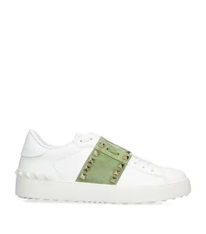 Valentino Garavani Leather Open Rockstud Sneakers