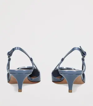 Valentino Garavani Leather Vlogo Slingback Pumps