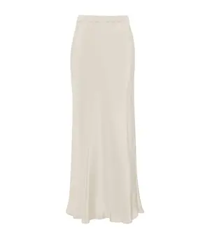 Max Mara Silk Maxi Skirt - Grey