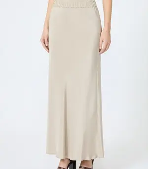 Max Mara Silk Maxi Skirt - Grey