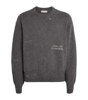 DOMREBEL Wool-blend Embroidered Crew Neck Sweater