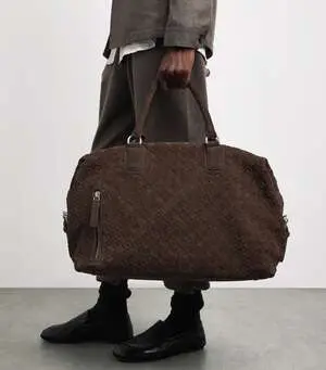 Officine Creative Suede Woven Armor Duffle Bag