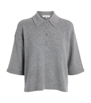 FRAME Cashmere The Academy Polo Shirt - Grey