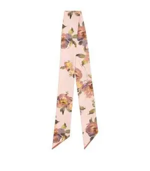 Harrods Silk Floral Scarf - Pink