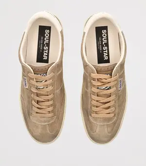 GOLDEN GOOSE Suede Soul Star Sneakers - Beige