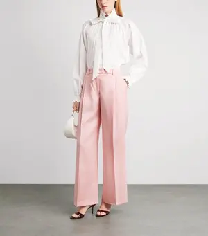 La DoubleJ Virgin Wool Straight Leg Trousers