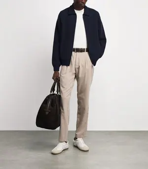 LARDINI Wool-blend Zip-up Overshirt